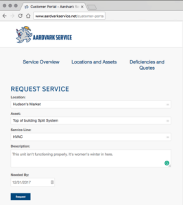 Service Portal Online Service Account Powered by ServiceTrade