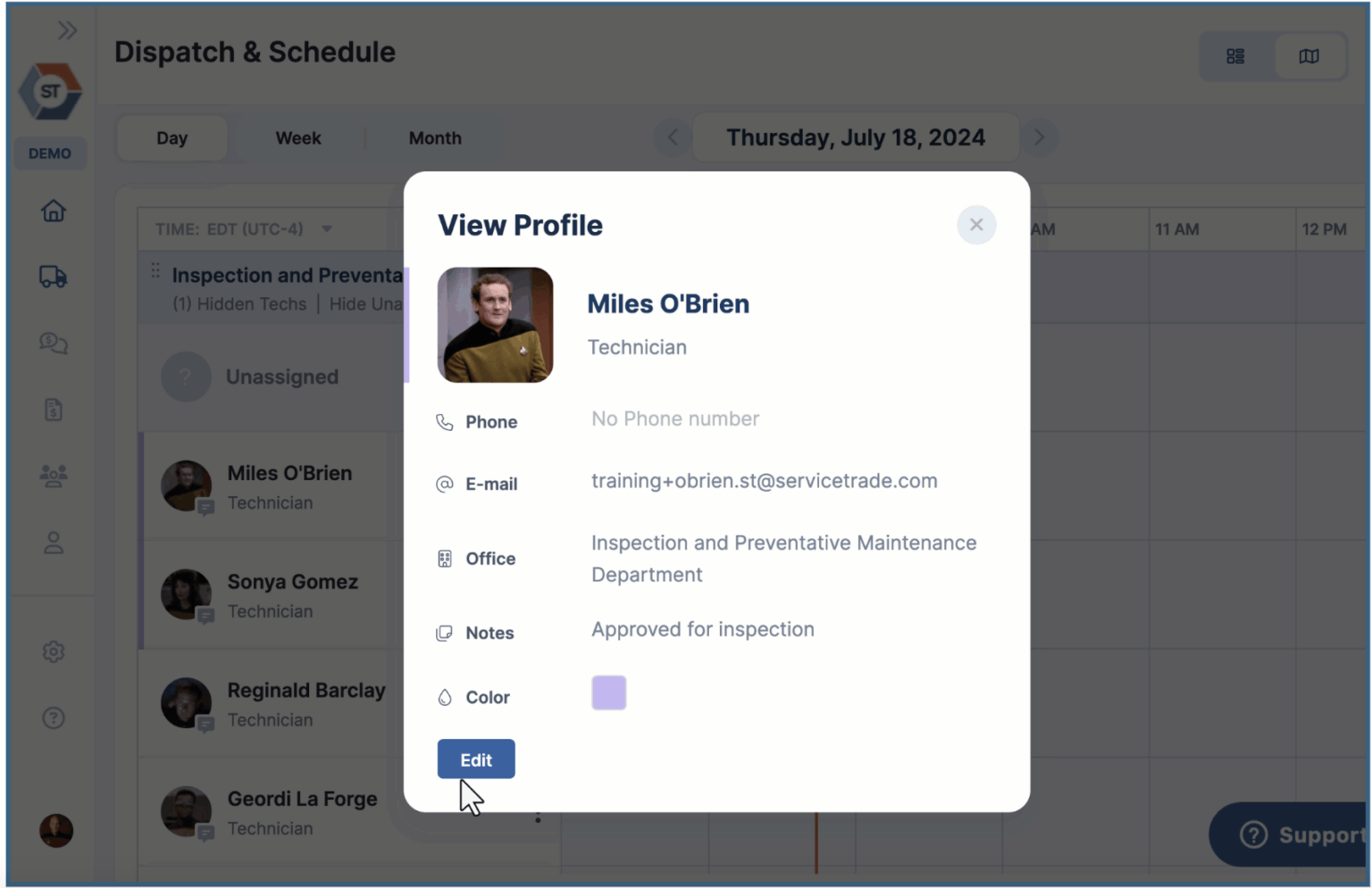 ServiceTrade’s New Scheduling & Dispatch Board: Technician Time ...